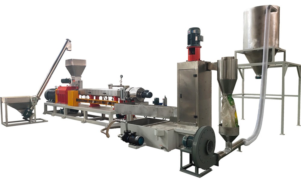 PP LLDPE CACO3 filler with color mastbatch compounding extrusion ...