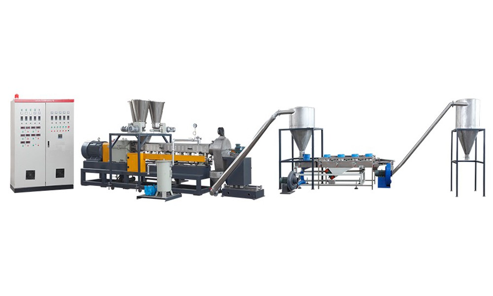 Conical twin-screw Plastic PVC EVA foam pelletizing palletizer machine ...